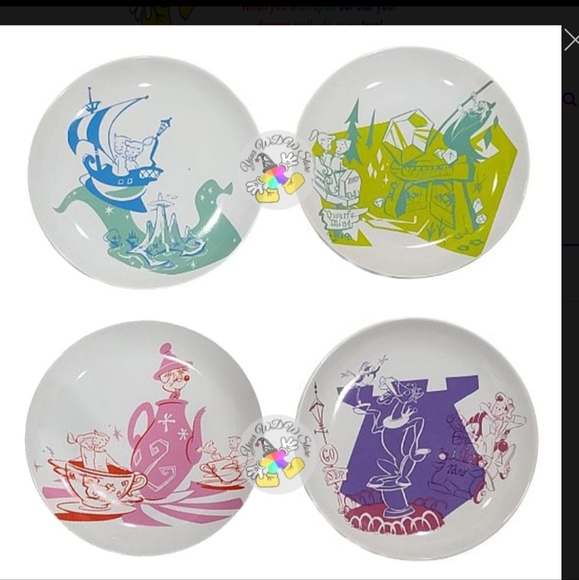Disney | Dining | Disney Plate Set 5th Anniversary Vault Collection By ...